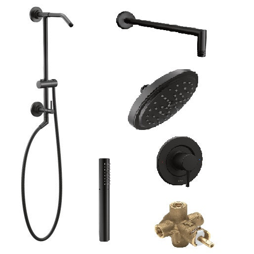Moen ARRIS MATTE BLACK ANNEX Shower System – Inova Barbados